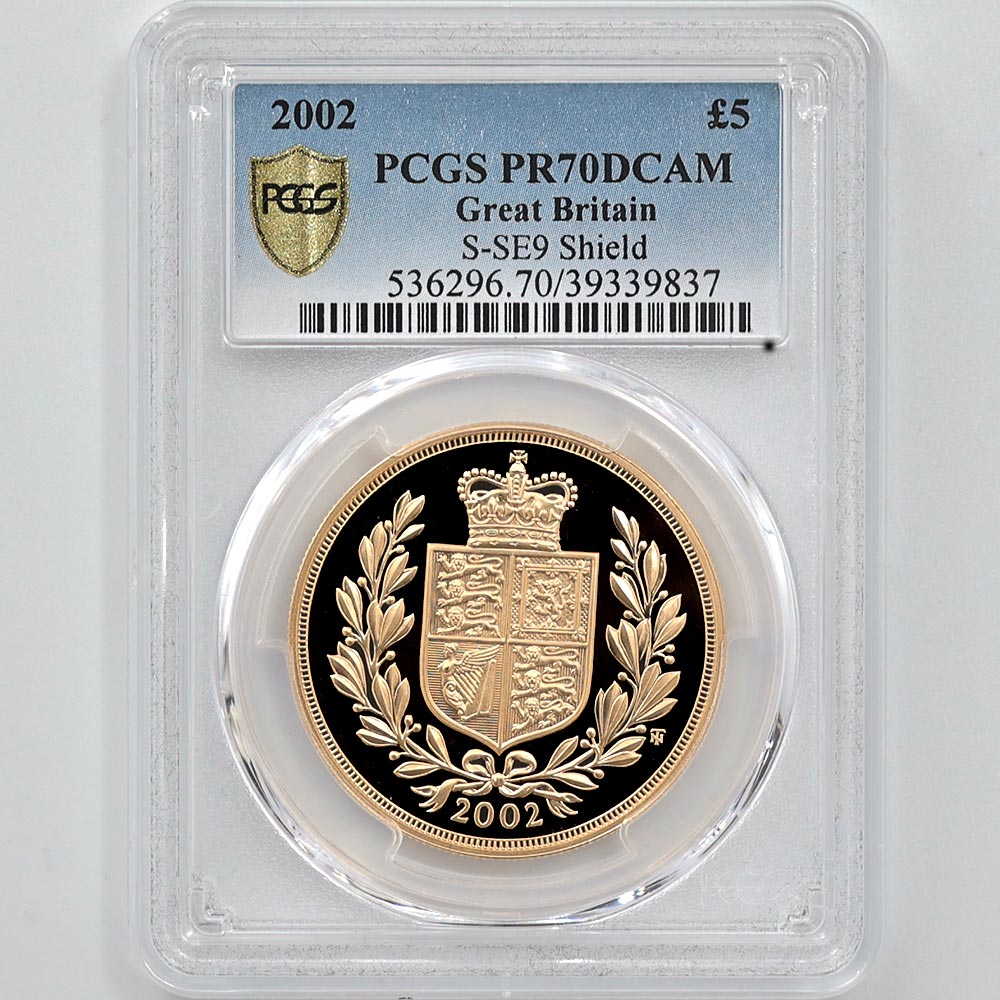 2002 Great Britain Queen Elizabeth II Golden Jubilee 5 Pounds Gold ...